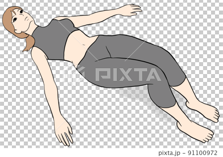 Training start position with knees on his back - Stock Illustration ...