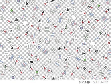 Mahjong tile background - Stock Illustration [91116086] - PIXTA