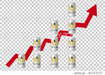 Image of rising price of canned beer - Stock Illustration [91151717 ...