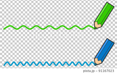 Illustration of drawing an underline with a pencil - Stock Illustration ...
