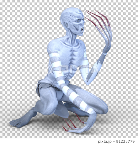 Zombie with long claws - Stock Illustration [91223779] - PIXTA