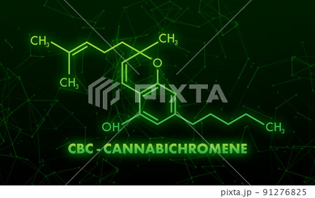 Cannabichromene formula. Cannabichromene or CBC...のイラスト素材 [91276825 ...