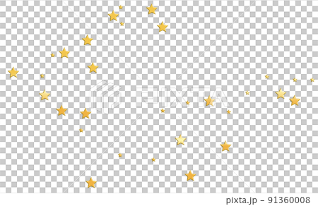 Gld Stars Scattering cut outのイラスト素材 [91360008] - PIXTA