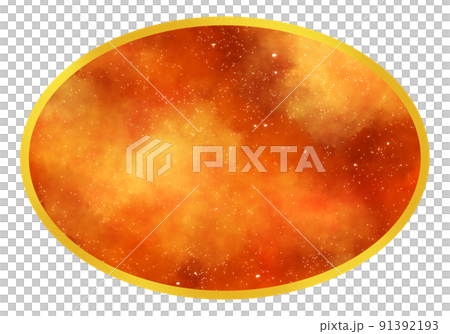 Round frame of orange galaxy - Stock Illustration [91392193] - PIXTA