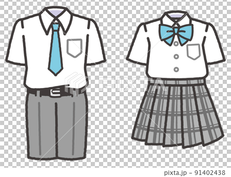 School uniform blazer (summer clothes) - Stock Illustration [91402438 ...