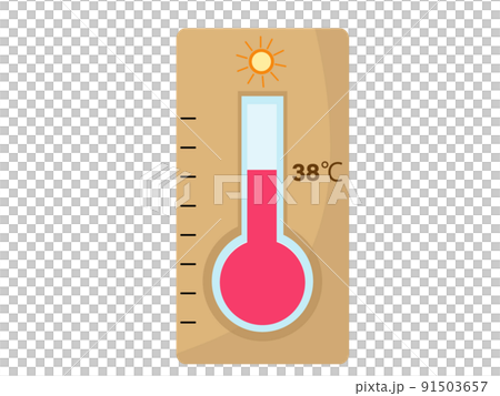 38 degrees 38 ℃ Thermometer Temperature record... - Stock Illustration ...