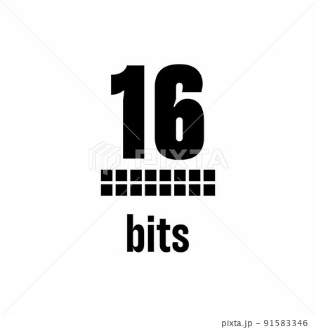 16 bits information vector symbolのイラスト素材 [91583346] - PIXTA