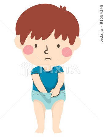 Kid Boy Touch Private Part Briefs Illustrationのイラスト素材 [91594348] - PIXTA