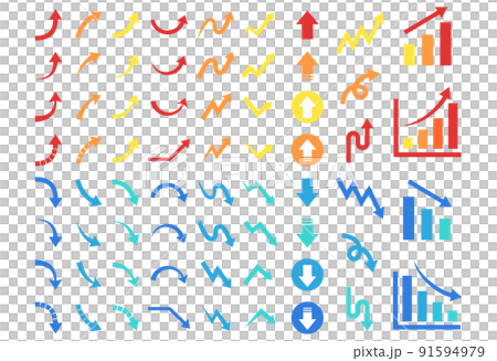 Ascending & descending arrow set - Stock Illustration [91594979] - PIXTA