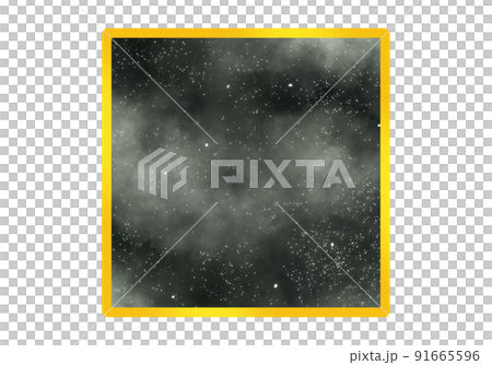 Monochrome galaxy square frame - Stock Illustration [91665596] - PIXTA