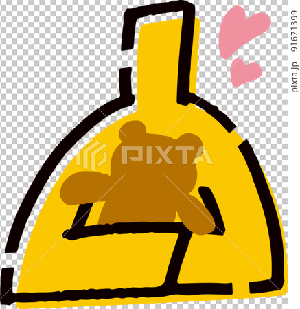Stickman icon holding a teddy bear - Stock Illustration [91671399] - PIXTA