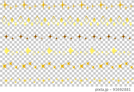 Glitter mark icon set gold - Stock Illustration [91692881] - PIXTA