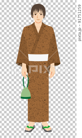 Illustration of a working man, whole body,... - Stock Illustration ...