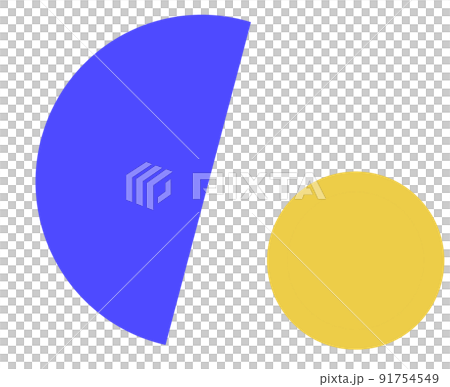 solid circle half and quarter shape with... - Stock Illustration ...