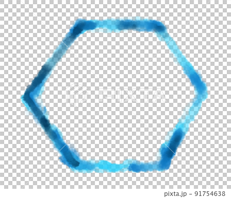 Geometric shape hexagon hand drawin in... - Stock Illustration ...