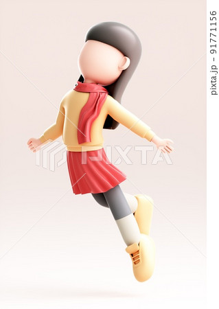 3D rendered cartoon characterのイラスト素材 [91771156] - PIXTA
