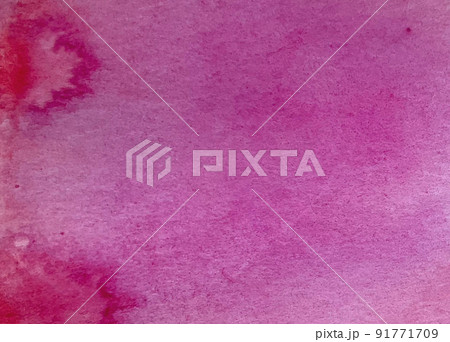Watery pink watercolor full background paper...のイラスト素材 [91771709] - PIXTA