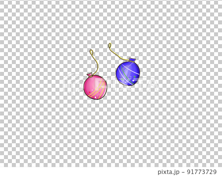 Two yo-yos lined up in pink and blue - Stock Illustration [91773729 ...