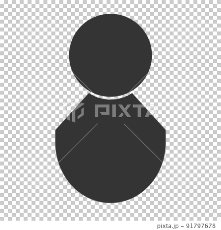 Black humanoid silhouette - Stock Illustration [91797678] - PIXTA