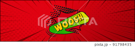 Comic lettering WOOSH on white background - Vectorのイラスト素材 [91798435 ...