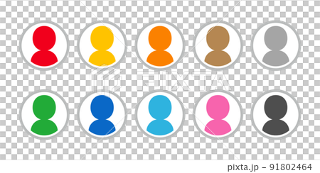 Circular person icon - Stock Illustration [91802464] - PIXTA