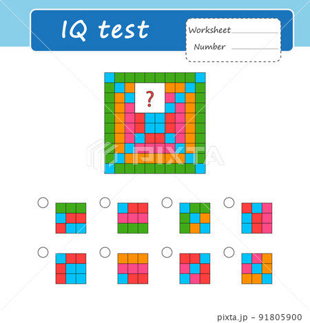 Logical puzzle game. Attention tasks for. 91805900 PIXTA