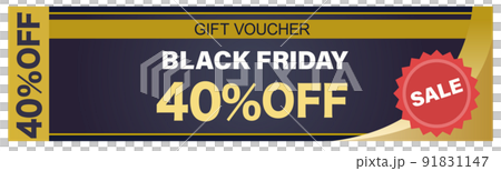 40% off Black Friday coupon (vector) - Stock Illustration [91831147 ...