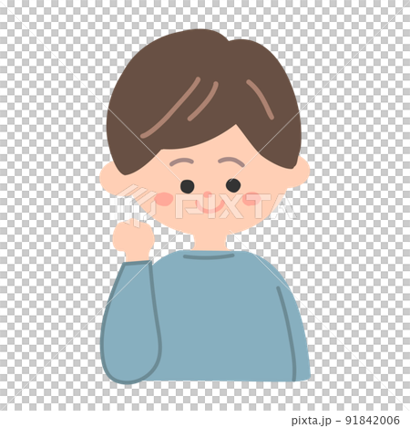 Smile man guts pose - Stock Illustration [91842006] - PIXTA