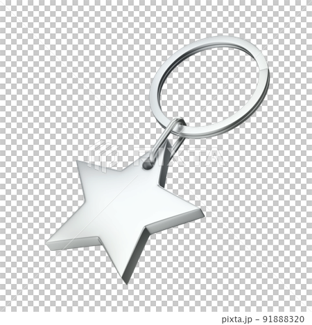Silver star keychain-插圖素材 [91888320] - PIXTA圖庫