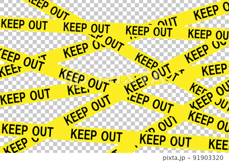 "Keep out" off-limits tape - Stock Illustration [91903320] - PIXTA