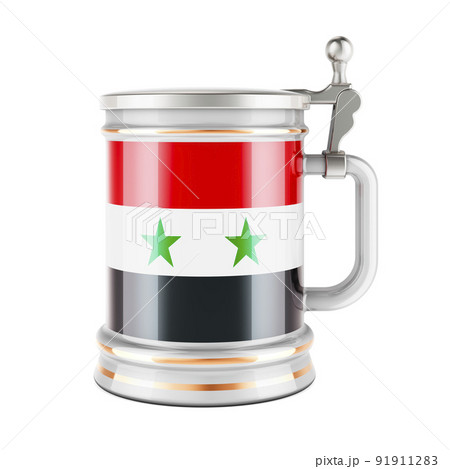 Beer mug with Syrian flag, 3D renderingのイラスト素材 [91911283] - PIXTA