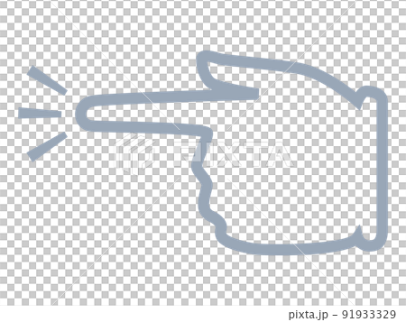 Pointing line drawing icon - Stock Illustration [91933329] - PIXTA