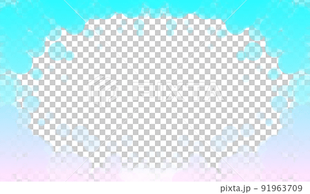 Round paint splatter frame (pink and light blue) - Stock Illustration ...