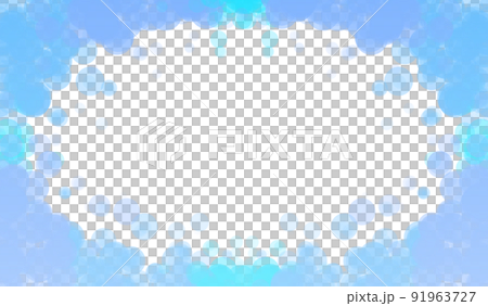 Round paint splatter frame (blue) - Stock Illustration [91963727] - PIXTA