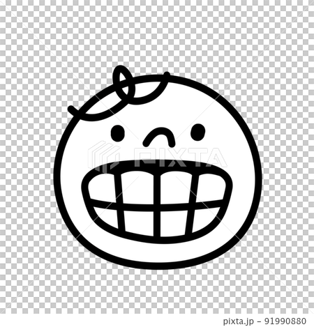 Children's mouth fully open smile - Stock Illustration [91990880] - PIXTA