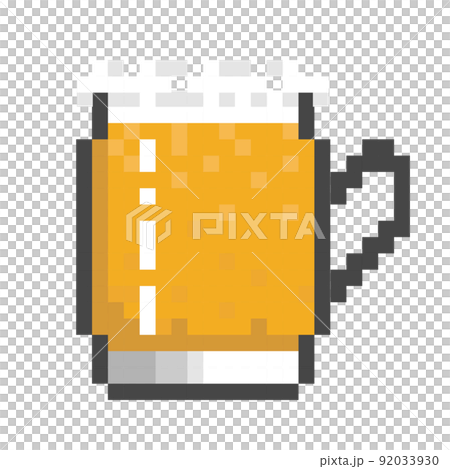 Pixel art beer - Stock Illustration [92033930] - PIXTA