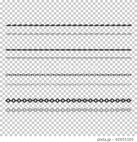 Simple and cute chain pattern decorative ruled set - Stock Illustration ...