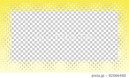 Yellow dot gradation frame 16: 9 - Stock Illustration [92066480] - PIXTA