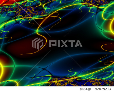 bright abstract pattern of bright and luminous...のイラスト素材 [92079213] - PIXTA