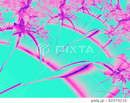 abstract pink blue line drawing, color...のイラスト素材 [92079220] - PIXTA