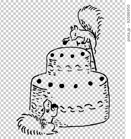 Squirrels making cakes - Stock Illustration [92086950] - PIXTA