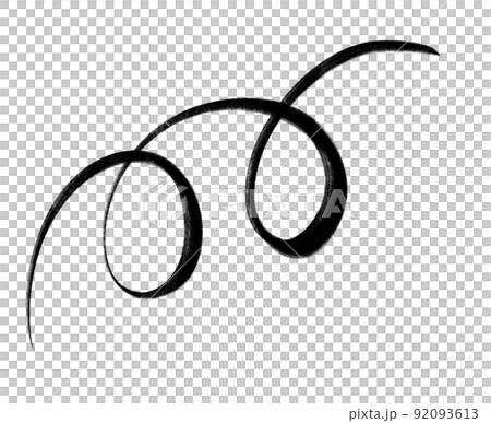 black ink line swirl loop doodle freehand... - Stock Illustration ...