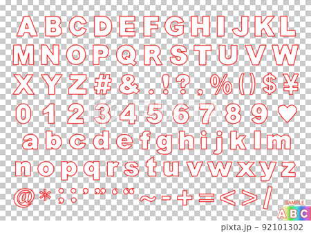 Transparent back alphabet white characters with... - Stock Illustration ...