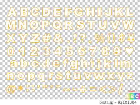 Transparent back alphabet white characters with... - Stock Illustration ...