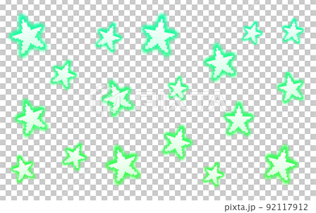 Pixel art_shining star pattern (yellowish green) - Stock Illustration ...