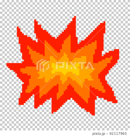Pixel art explosion - Stock Illustration [92117965] - PIXTA