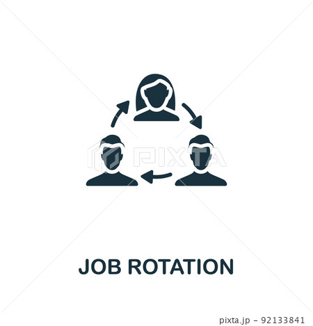 Job Rotation icon. Monochrome simple Business...のイラスト素材 [92133841] - PIXTA