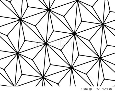 Geometric pattern, black outline illustration...のイラスト素材 [92142430] - PIXTA