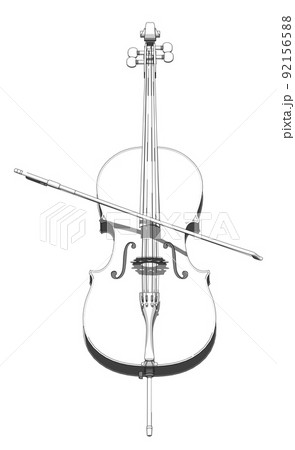 Cello Drawing Outline