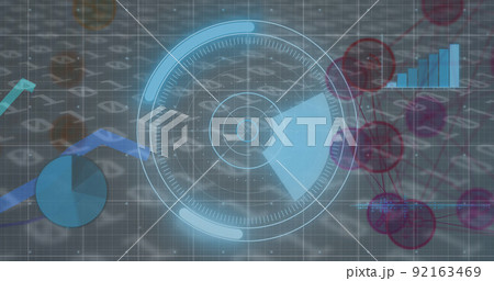 Image of scope scanning with data processing...のイラスト素材 [92163469] - PIXTA